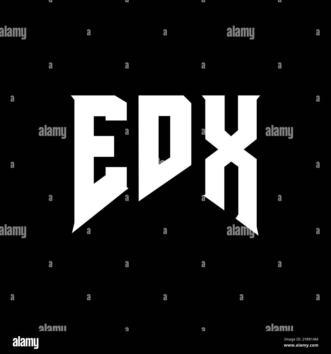 EDX letter logo design for technology company. EDX logo design black and white color combination ...
