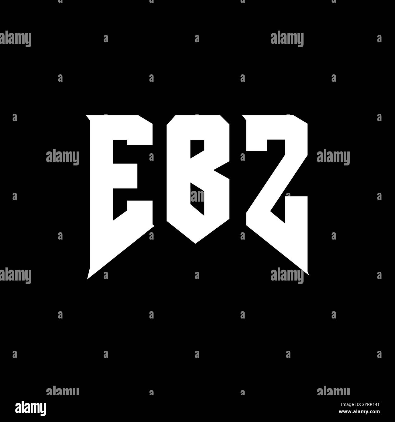 EBZ letter logo design for technology company. EBZ logo design black ...