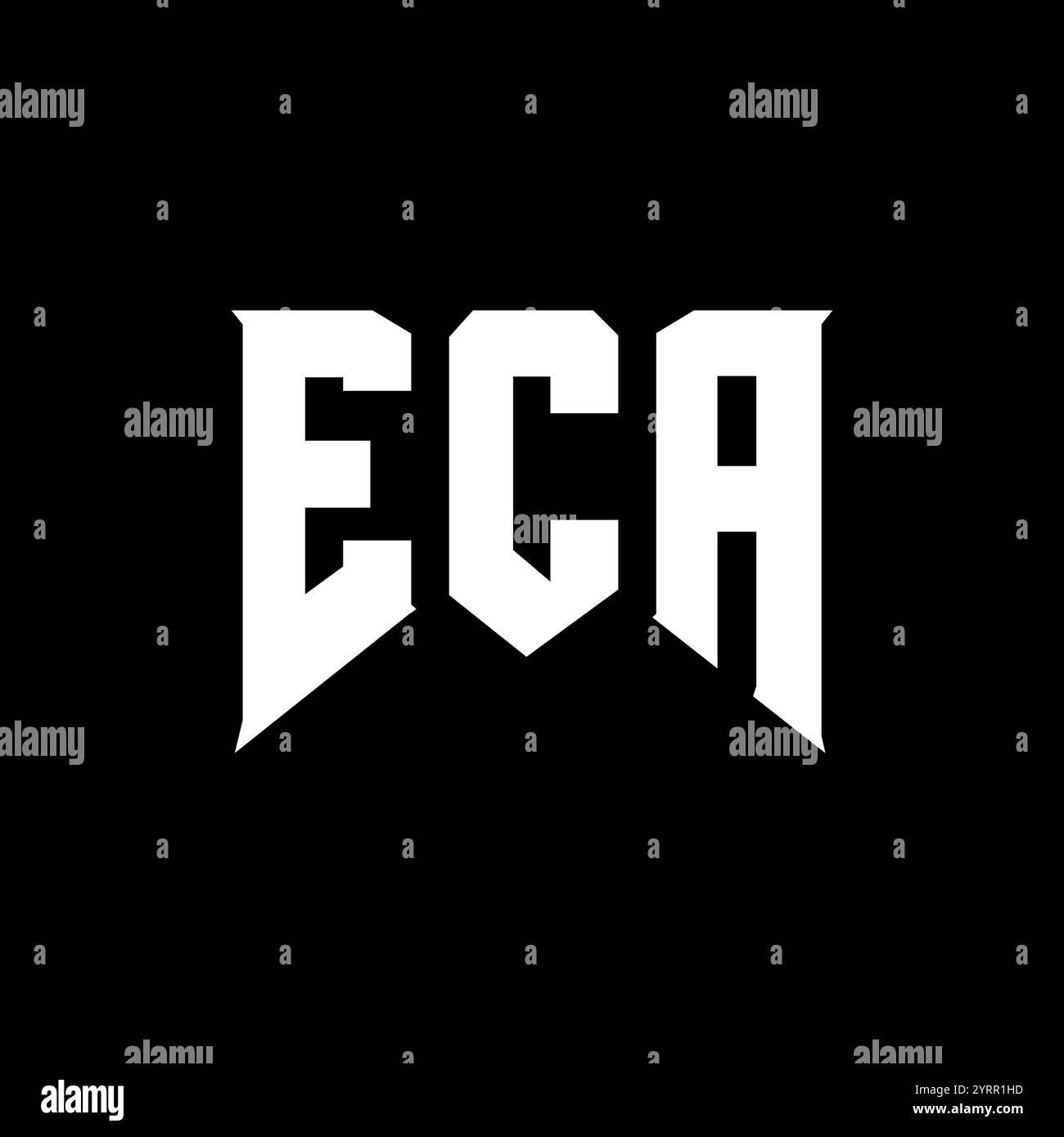 ECA letter logo design for technology company. ECA logo design black ...