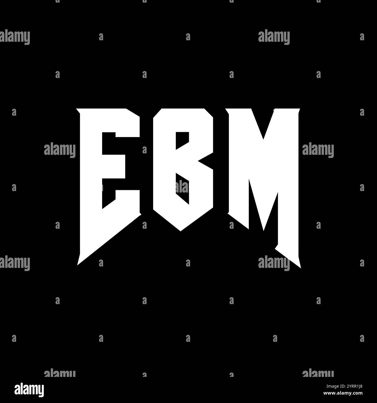EBM letter logo design for technology company. EBM logo design black ...