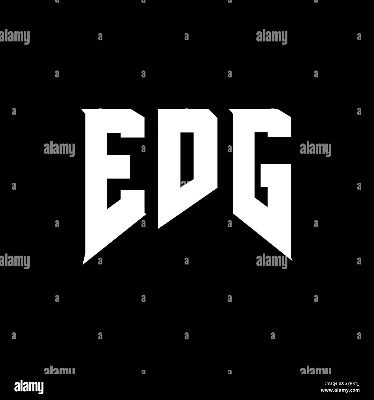 EDG letter logo design for technology company. EDG logo design black and white color combination ...