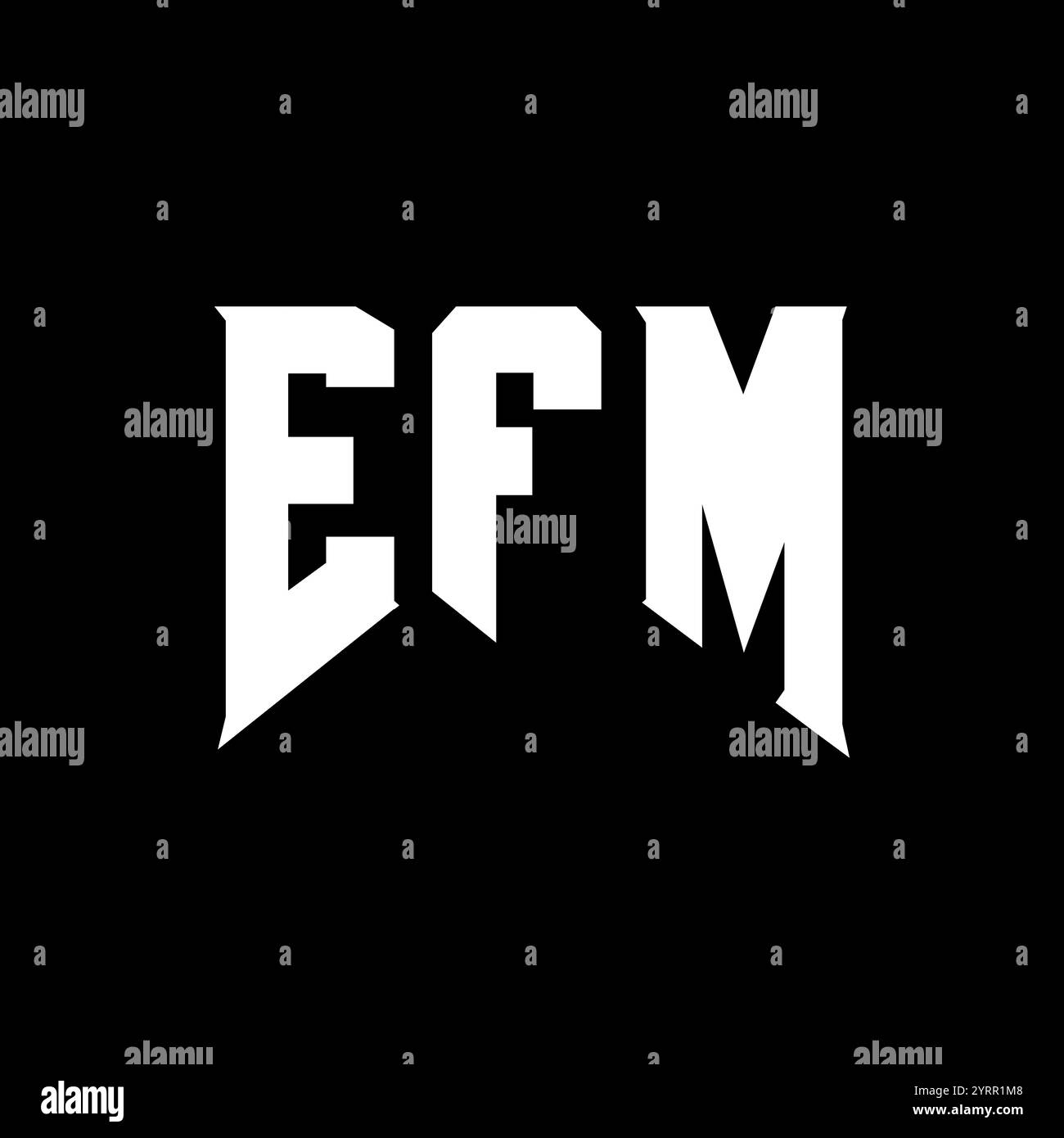 EFM letter logo design for technology company. EFM logo design black ...