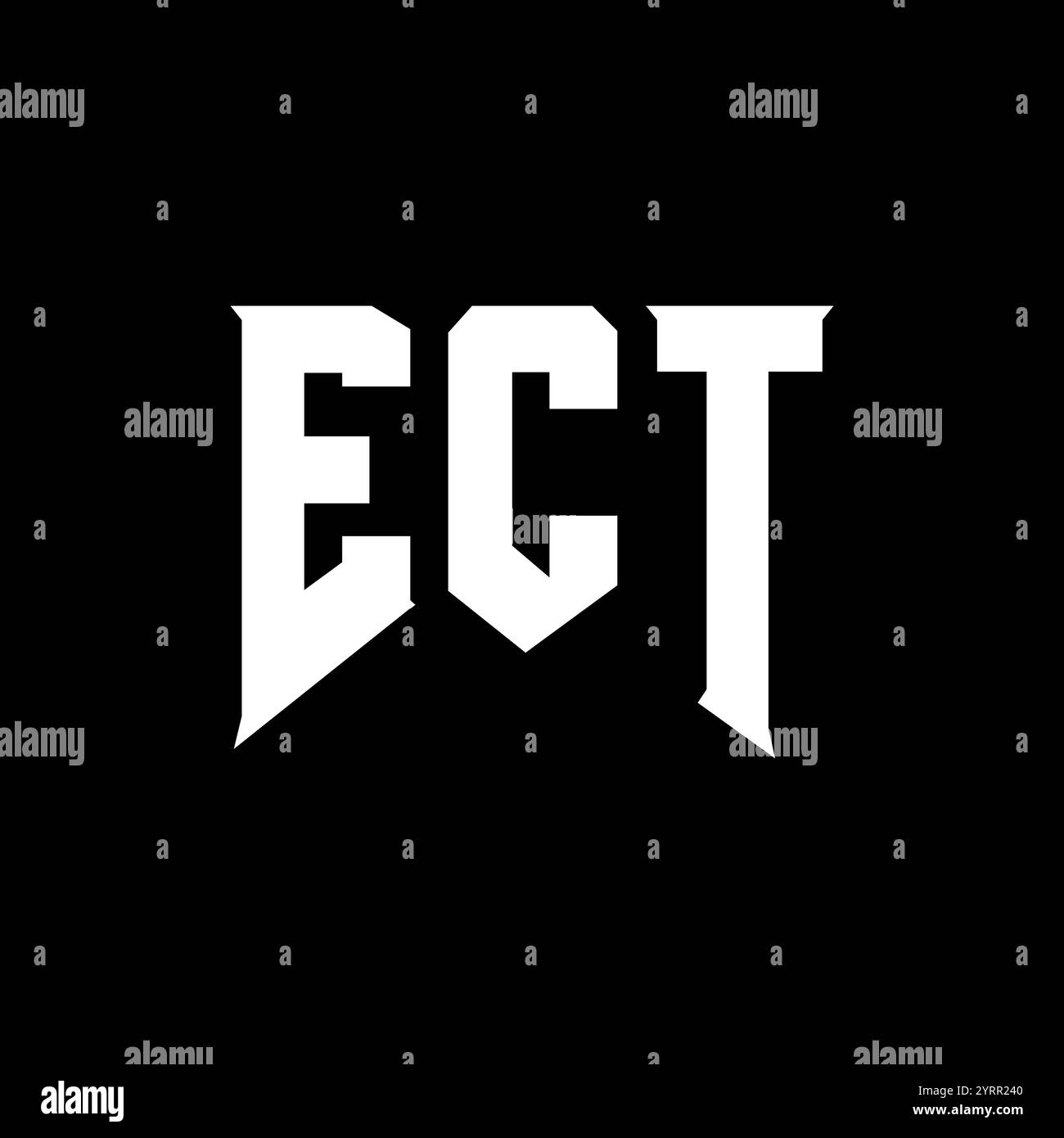 Ect Letter Logo Design For Technology Company Ect Logo Design Black And White Color Combination