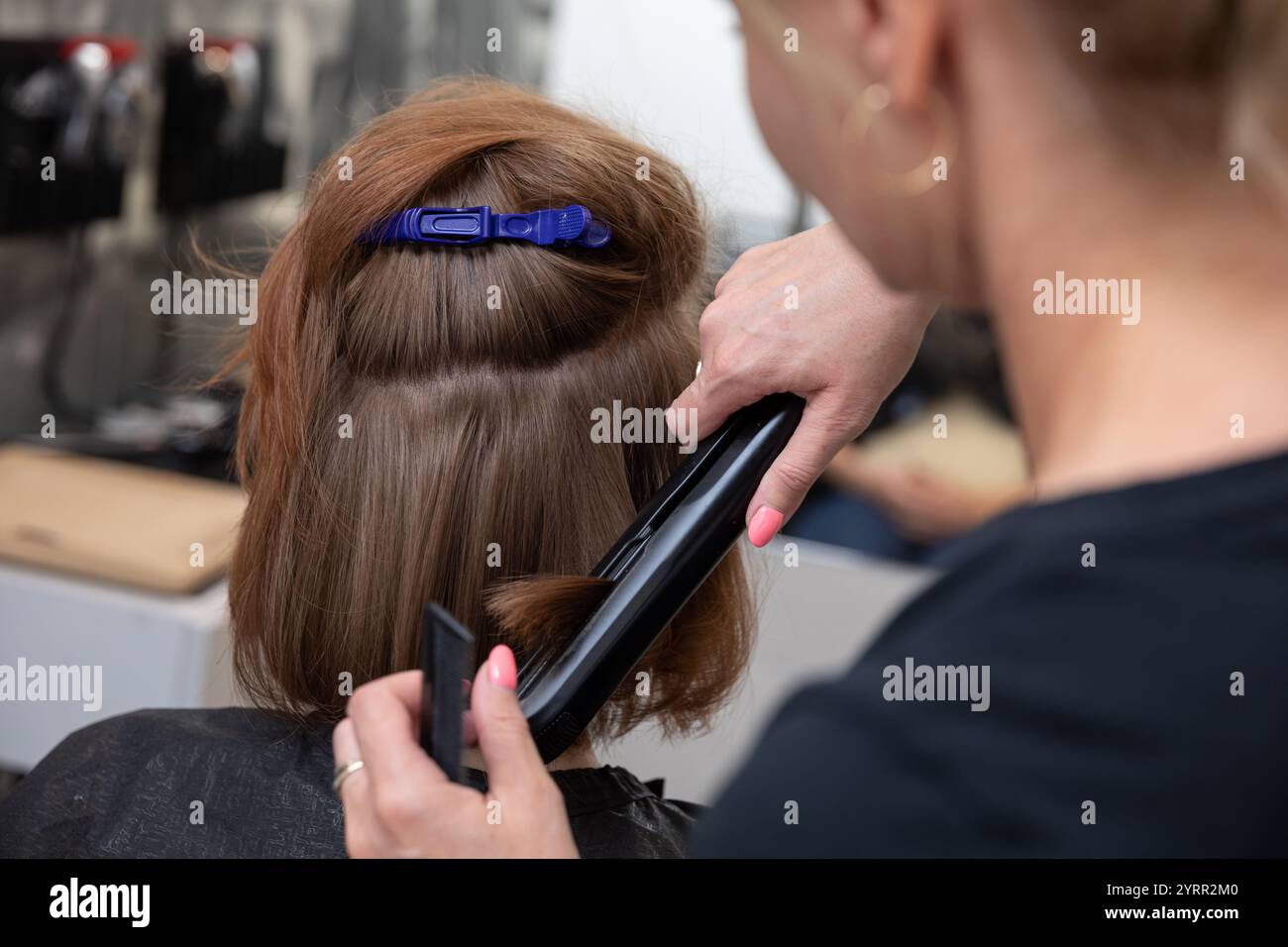 Expert Hair Styling in a Professional Salon Environment for a Polished ...