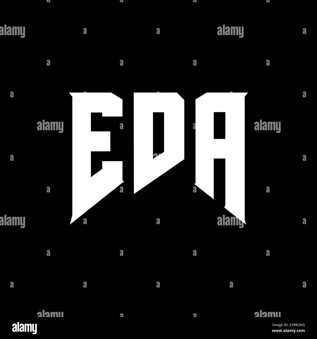 EDA letter logo design for technology company. EDA logo design black and white color combination ...