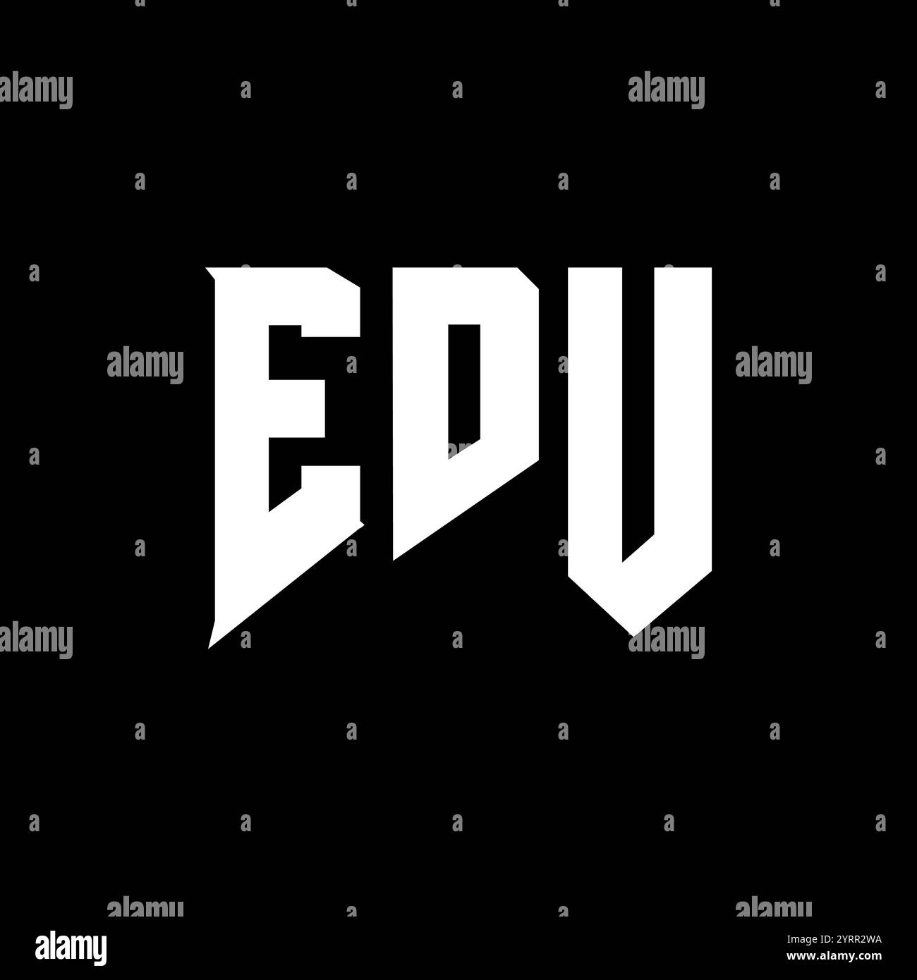 EDU letter logo design for technology company. EDU logo design black ...