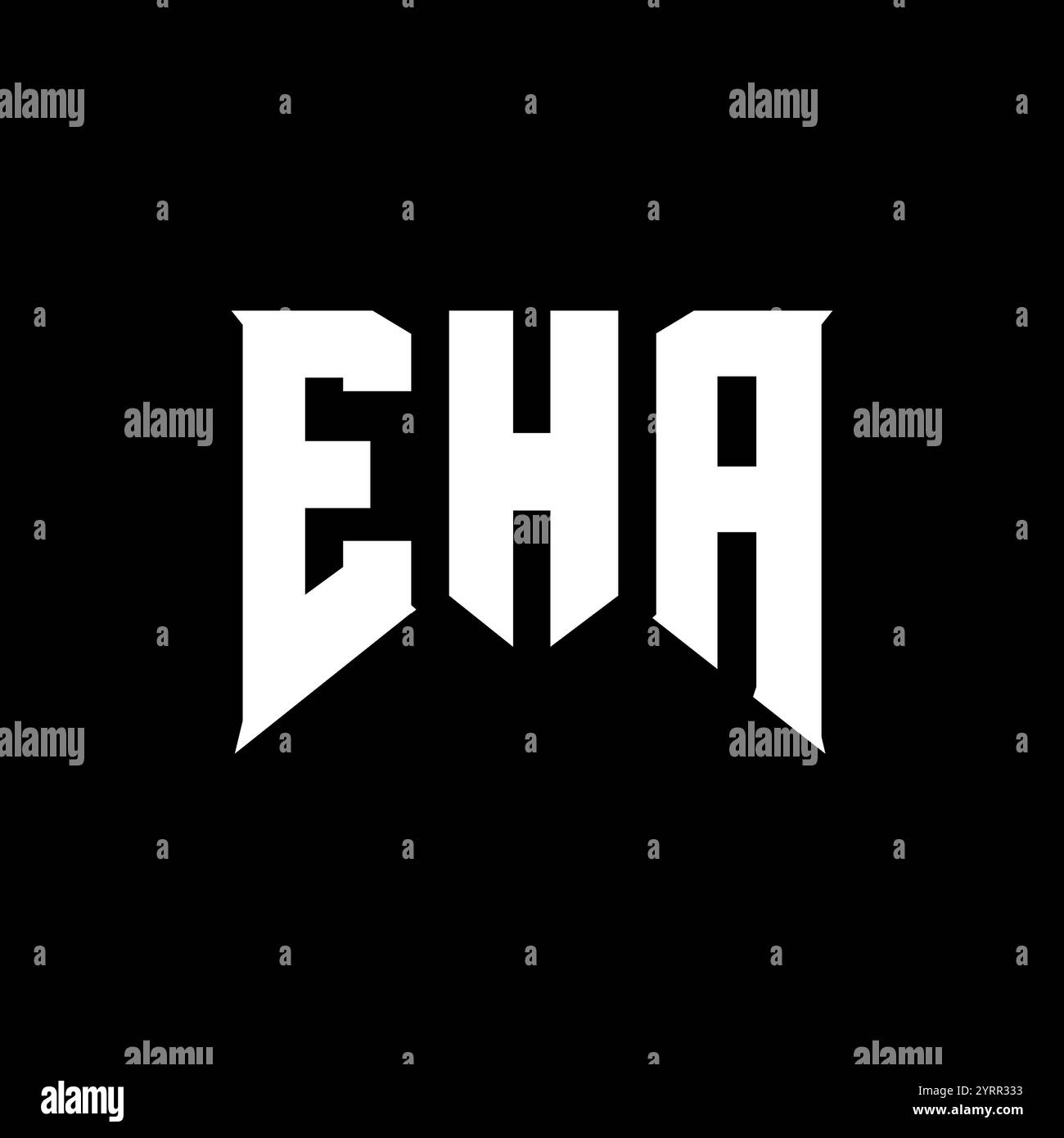 EHA letter logo design for technology company. EHA logo design black ...