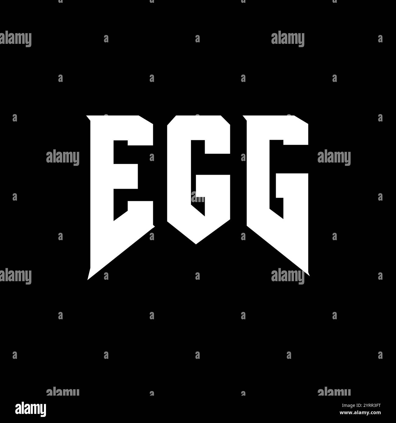 EGG letter logo design for technology company. EGG logo design black ...