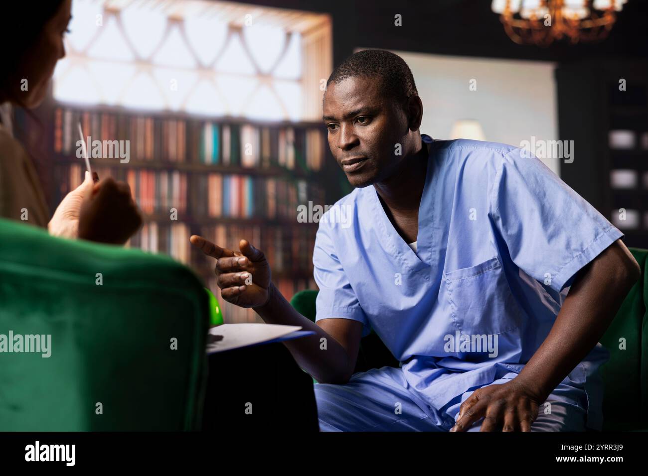 African american nurse struggles hi-res stock photography and images ...
