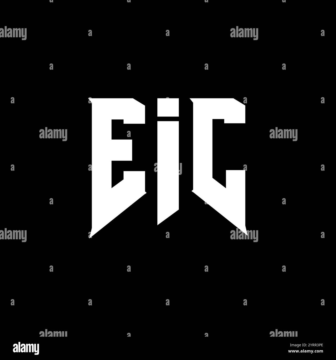 EIC letter logo design for technology company. EIC logo design black ...