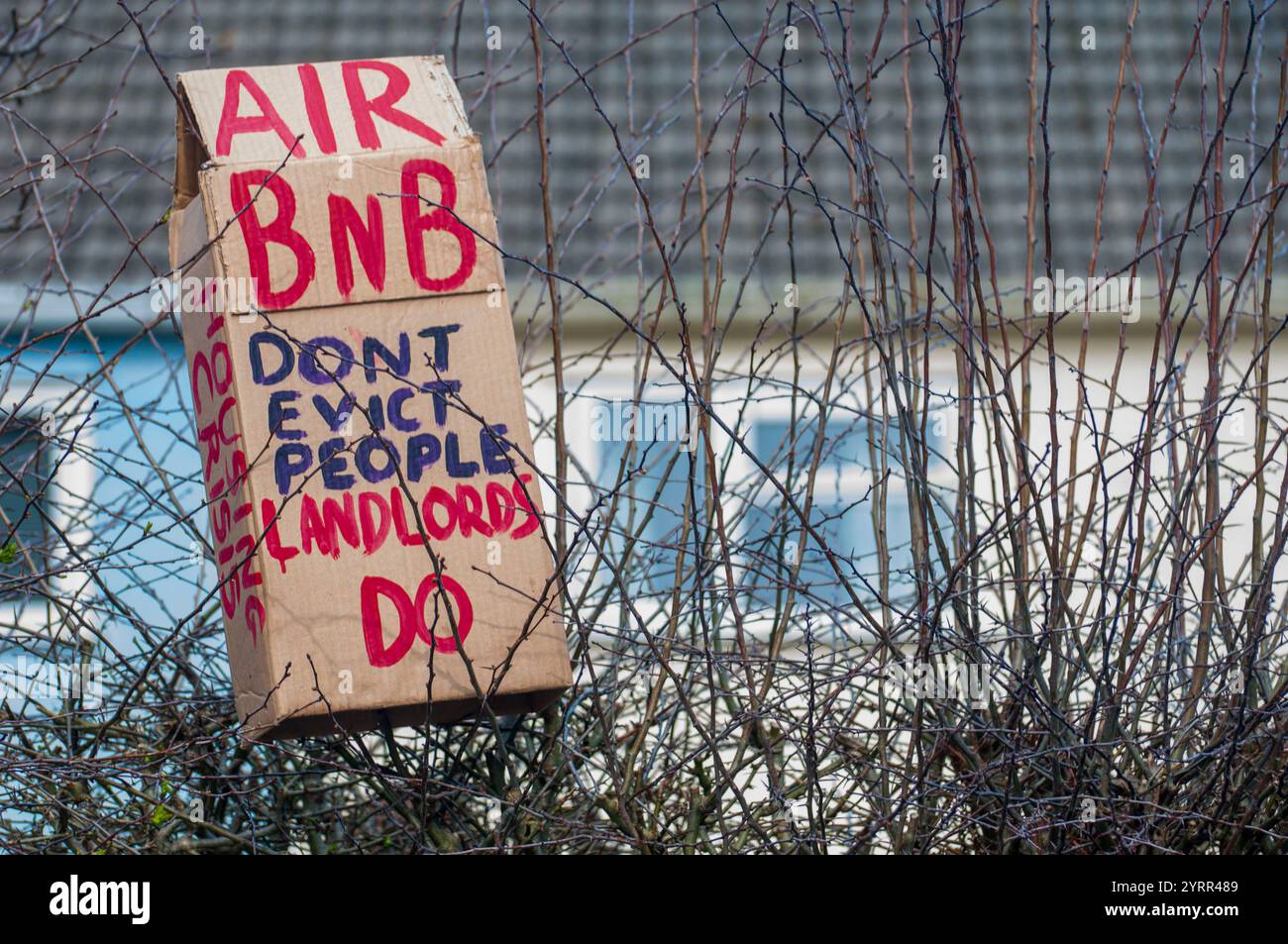Cornwall second home protest hi-res stock photography and images - Alamy