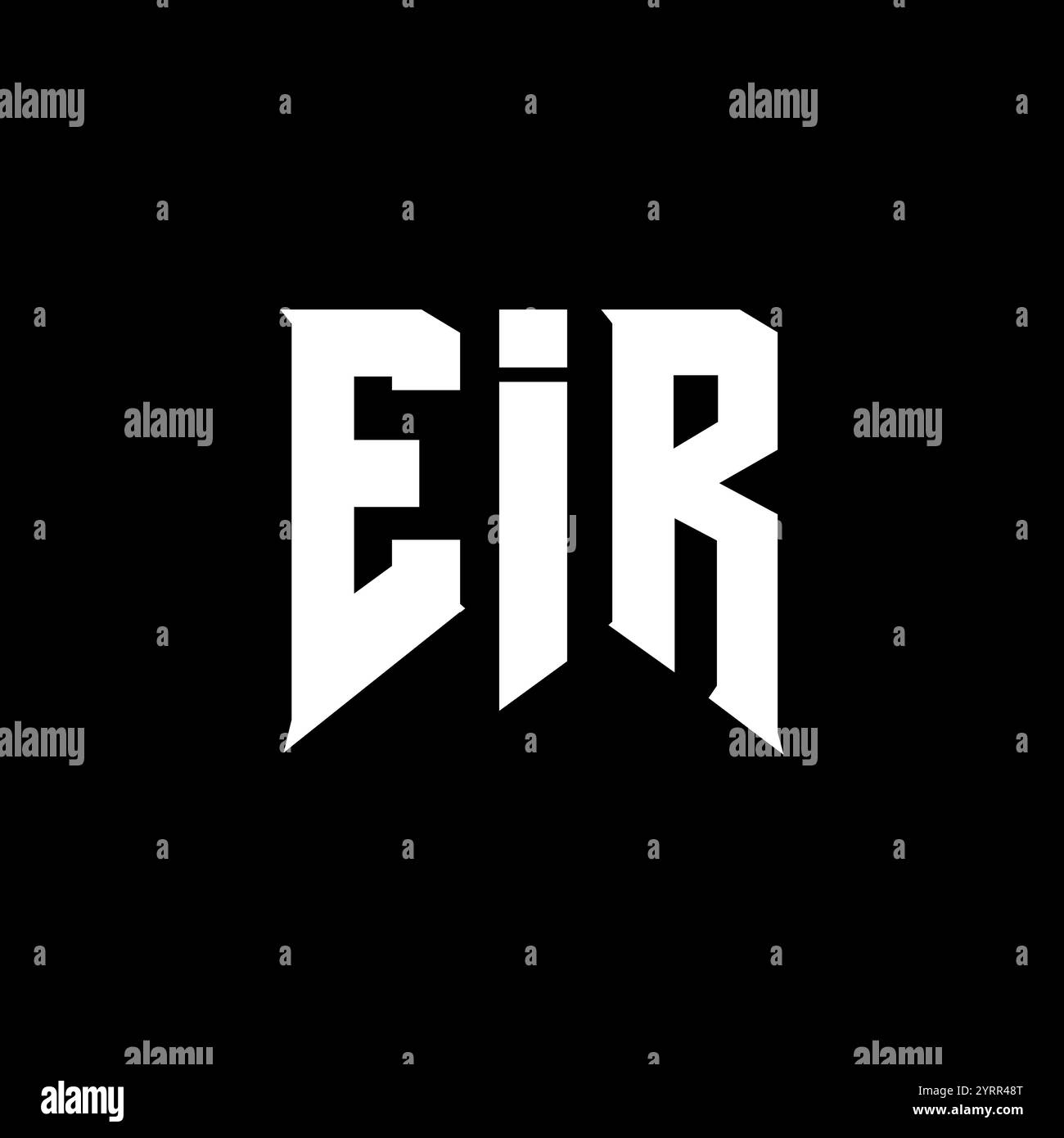 EIR letter logo design for technology company. EIR logo design black ...