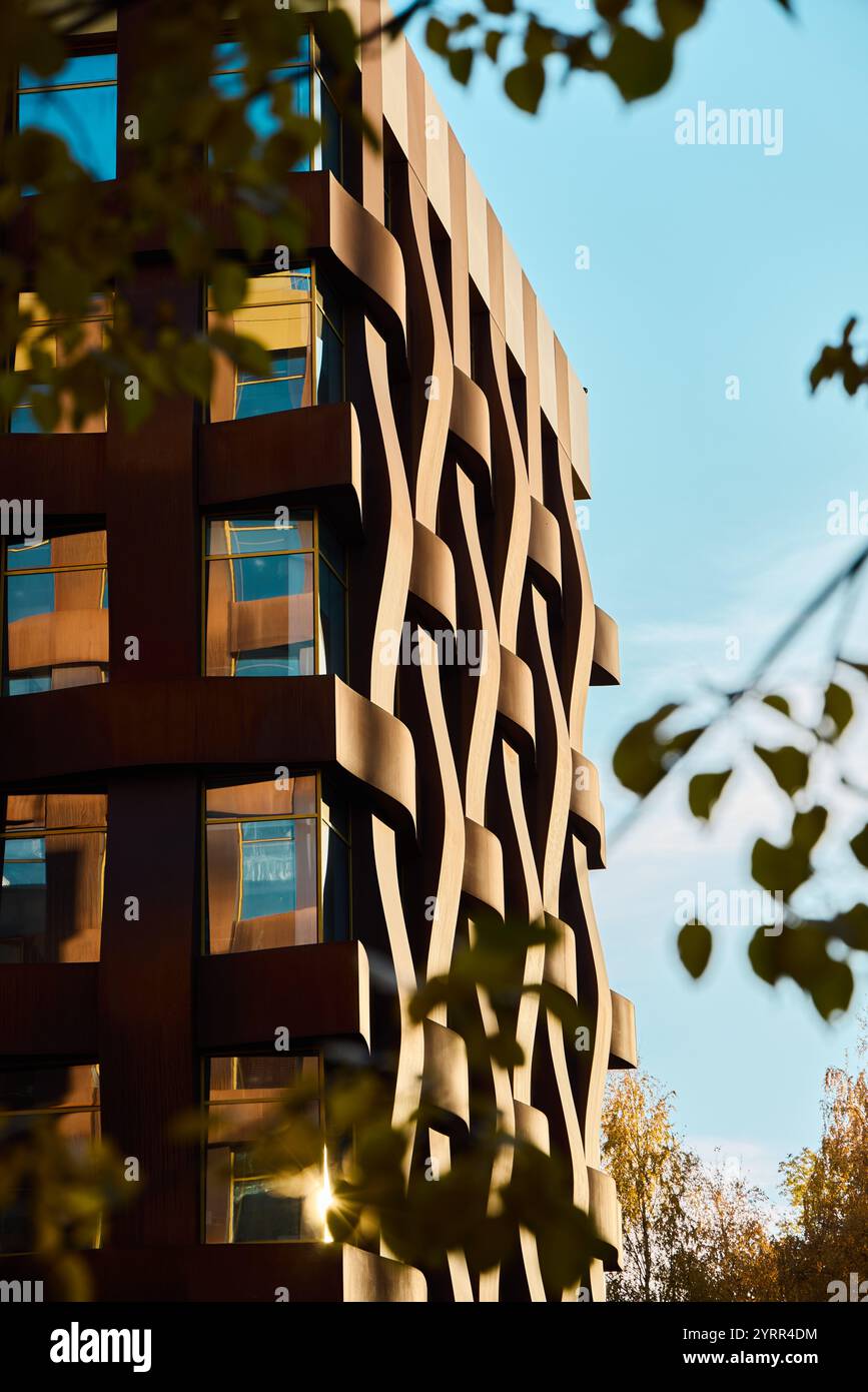A Modern Architectural Structure Featuring a Unique Facade Design That ...