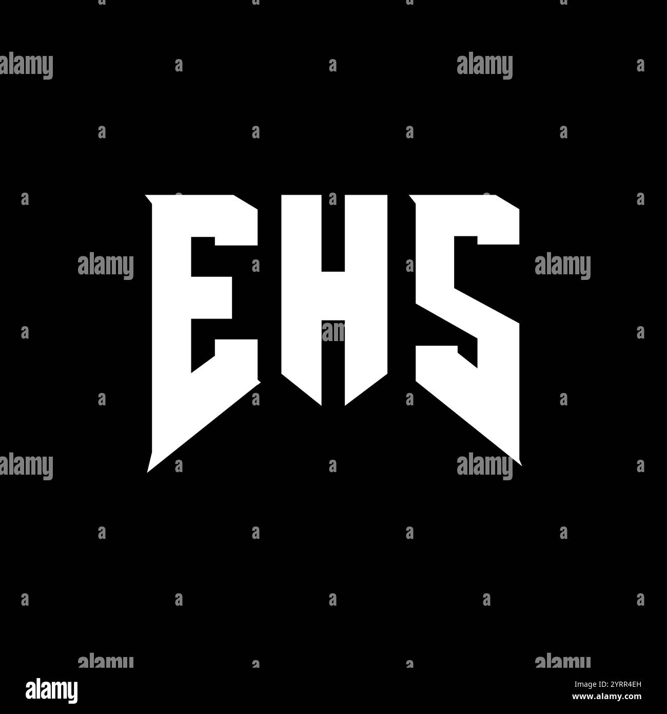 EHS letter logo design for technology company. EHS logo design black ...