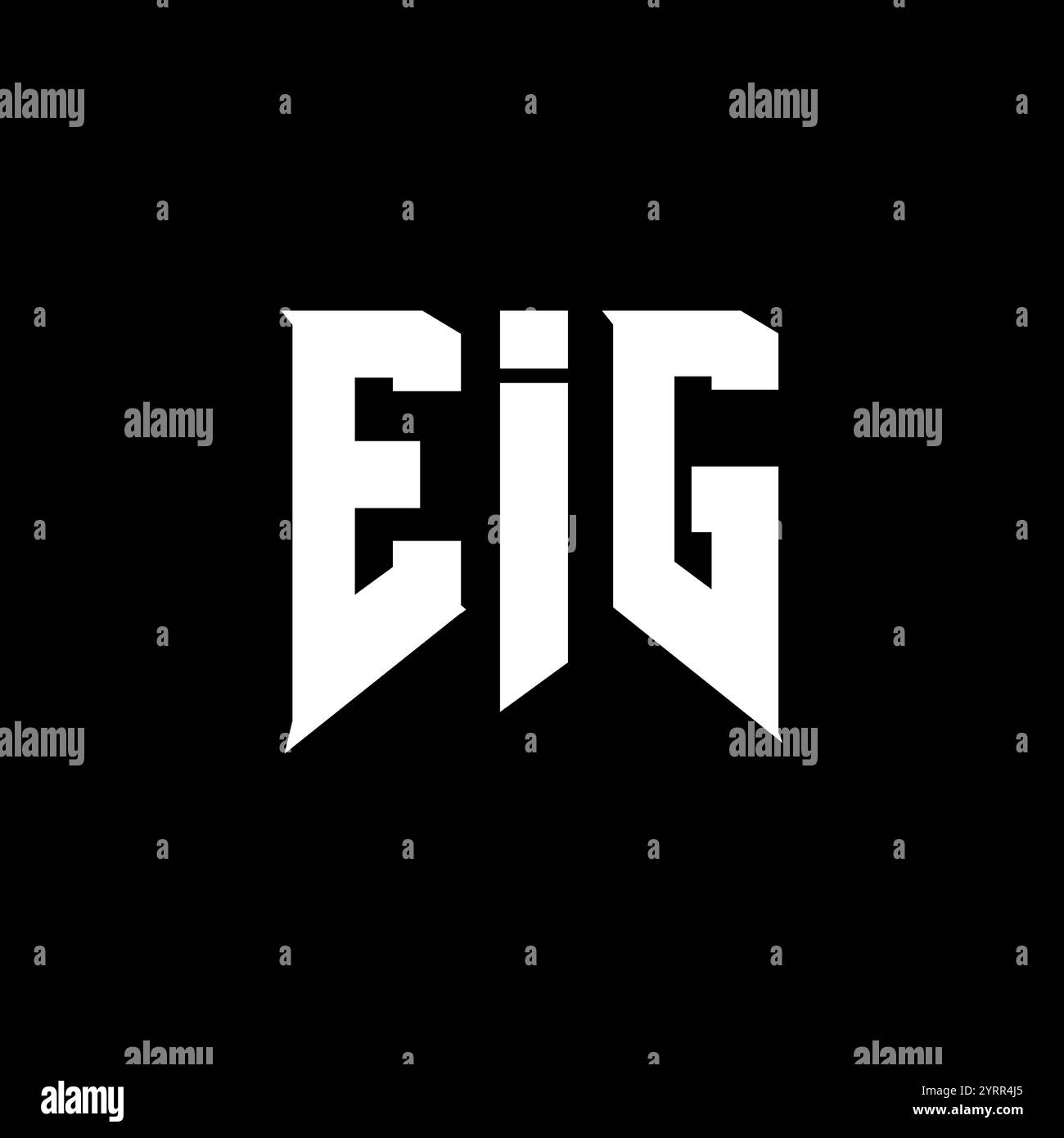 EIG letter logo design for technology company. EIG logo design black ...