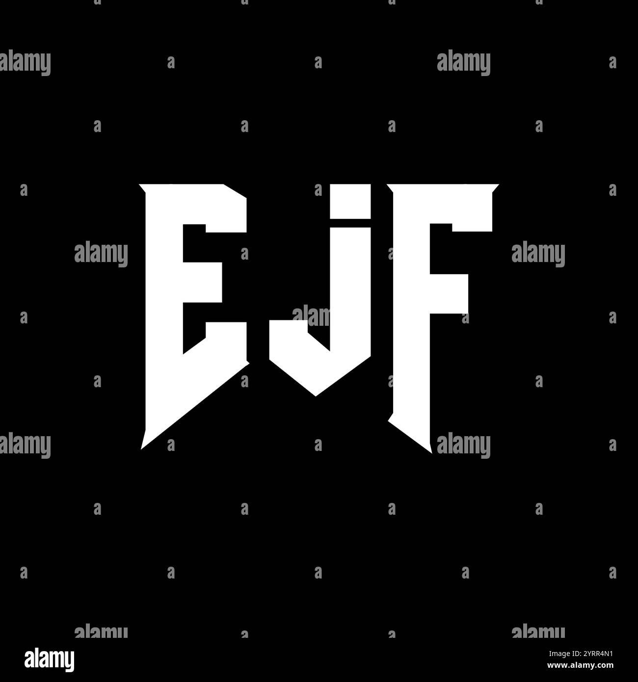 EJF letter logo design for technology company. EJF logo design black ...