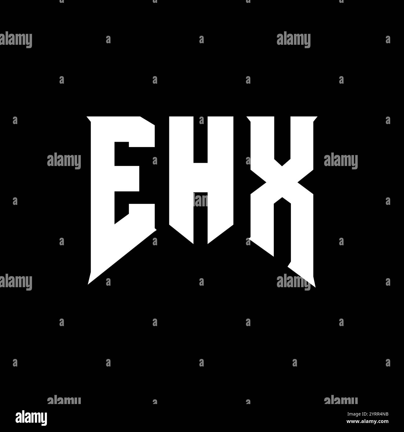 EHX letter logo design for technology company. EHX logo design black ...