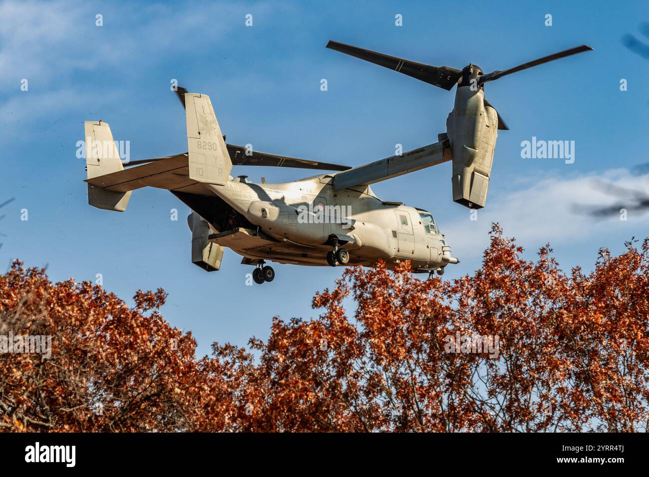 V-22 Ospreys practice take-offs and landings at Young Air Assault Strip ...