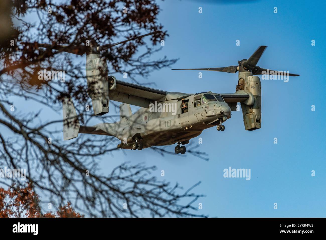 V-22 Ospreys practice take-offs and landings at Young Air Assault Strip ...