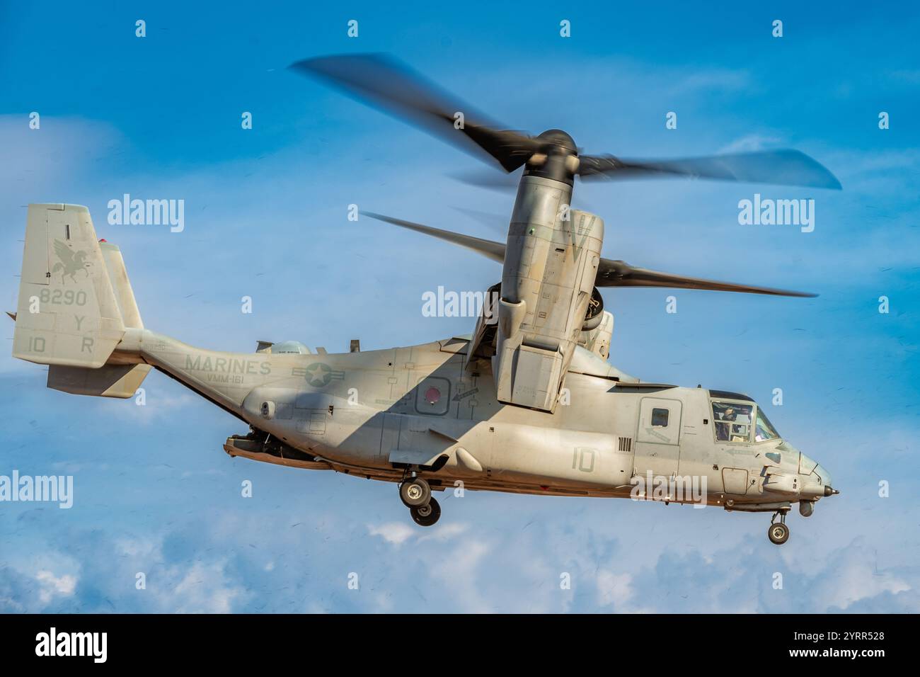 V-22 Ospreys practice take-offs and landings at Young Air Assault Strip ...