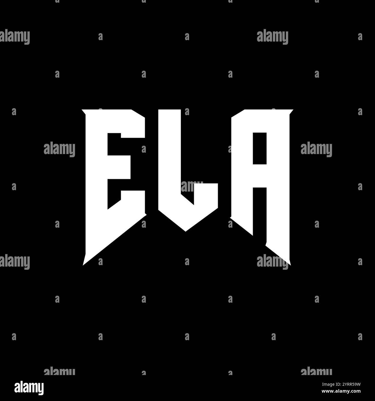 ELA letter logo design for technology company. ELA logo design black ...