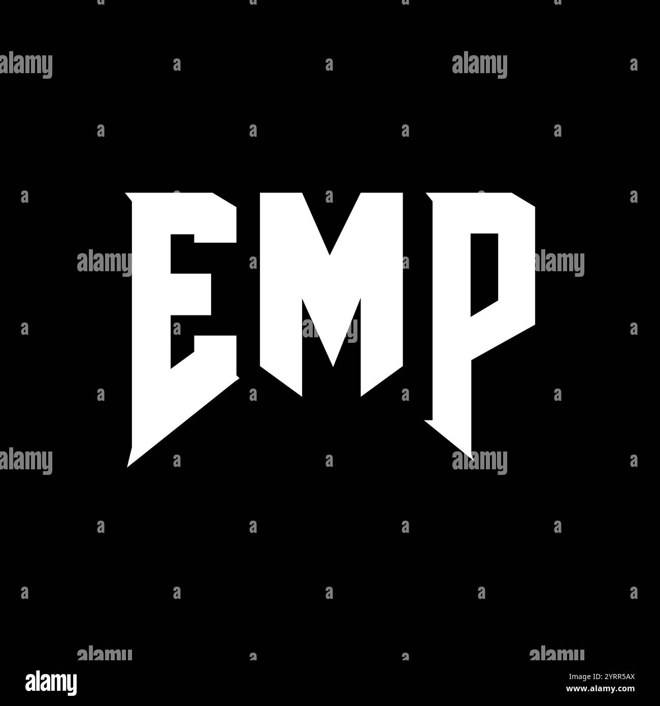 EMP letter logo design for technology company. EMP logo design black ...