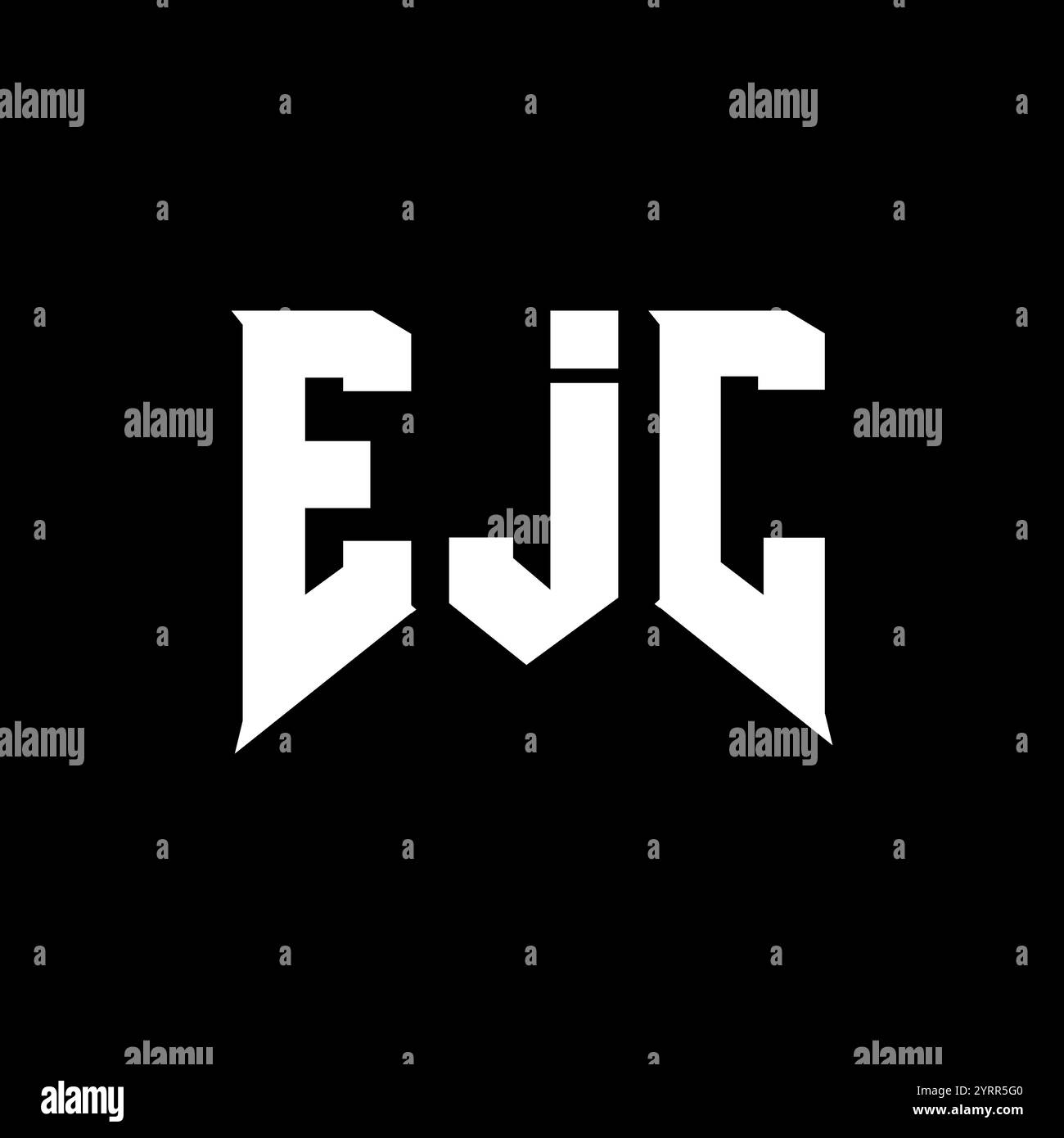 EJC letter logo design for technology company. EJC logo design black and white color combination ...
