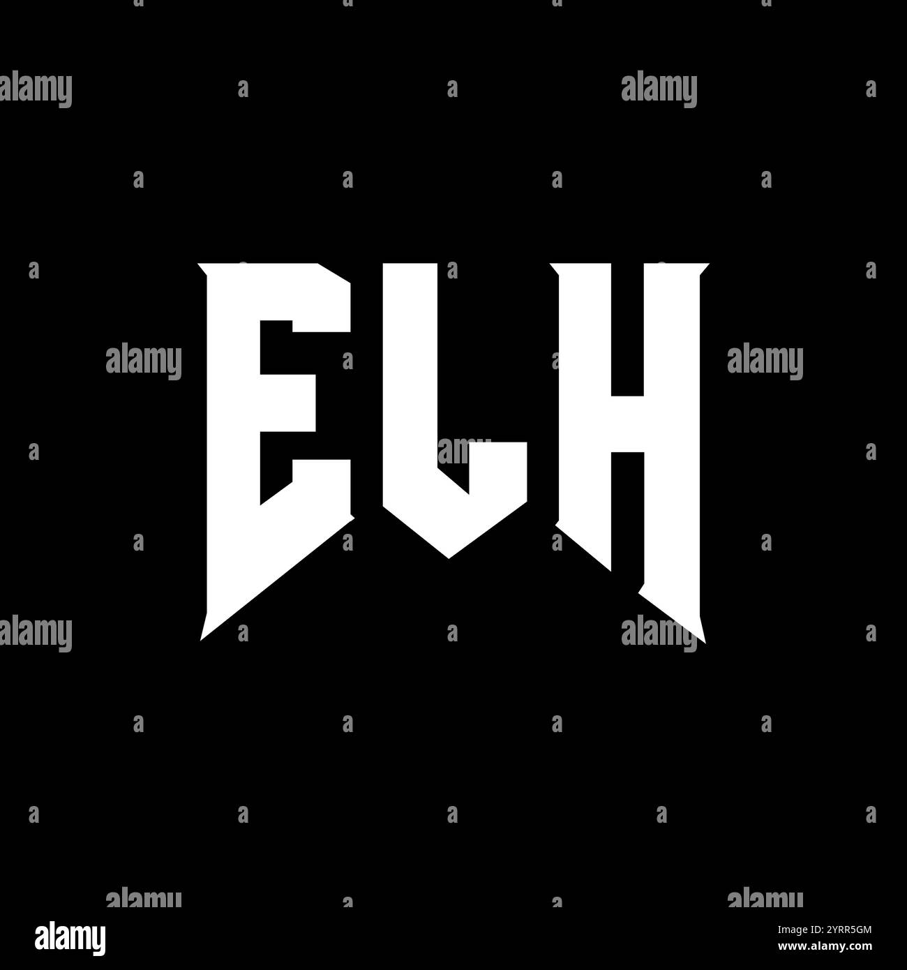 ELH letter logo design for technology company. ELH logo design black ...
