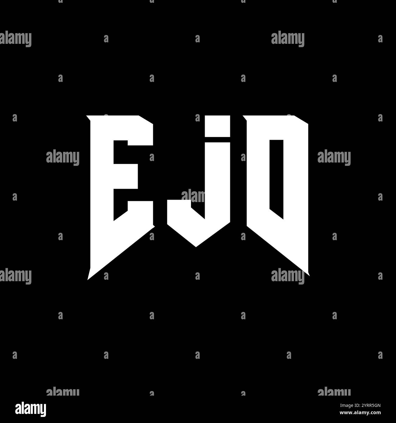 EJD letter logo design for technology company. EJD logo design black ...