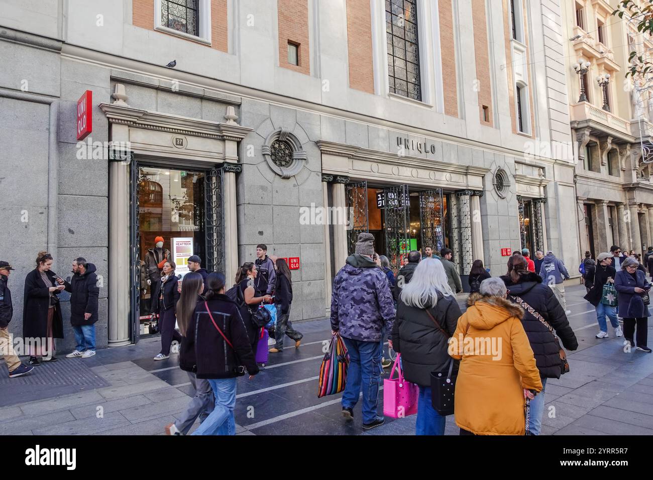 Uniqlo Storefront on Gran Via, Madrid, Spain Stock Photo - Alamy
