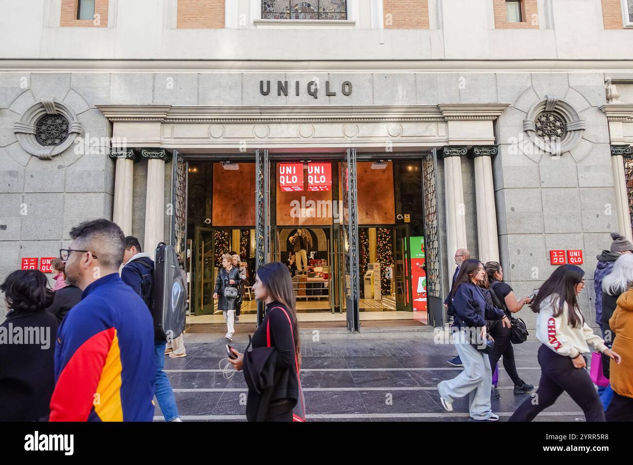 Uniqlo Storefront on Gran Via, Madrid, Spain Stock Photo - Alamy