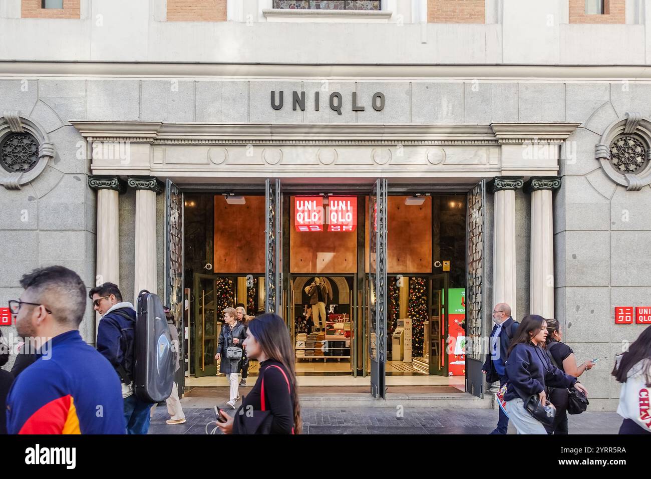 Uniqlo Storefront on Gran Via, Madrid, Spain Stock Photo - Alamy