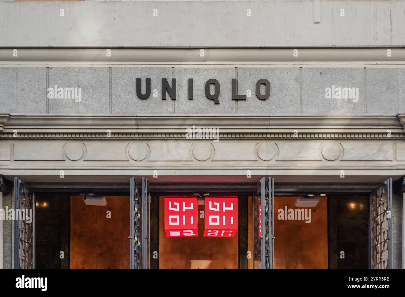 Uniqlo Storefront on Gran Via, Madrid, Spain Stock Photo - Alamy