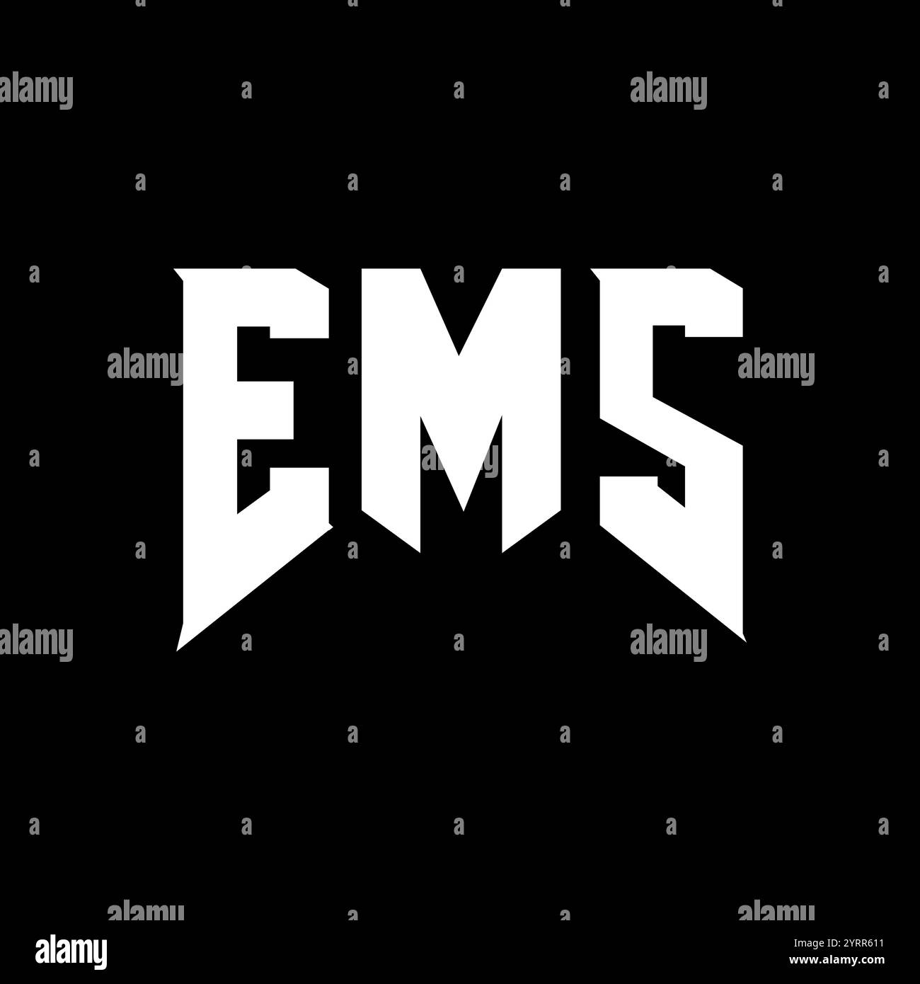 EMS letter logo design for technology company. EMS logo design black ...