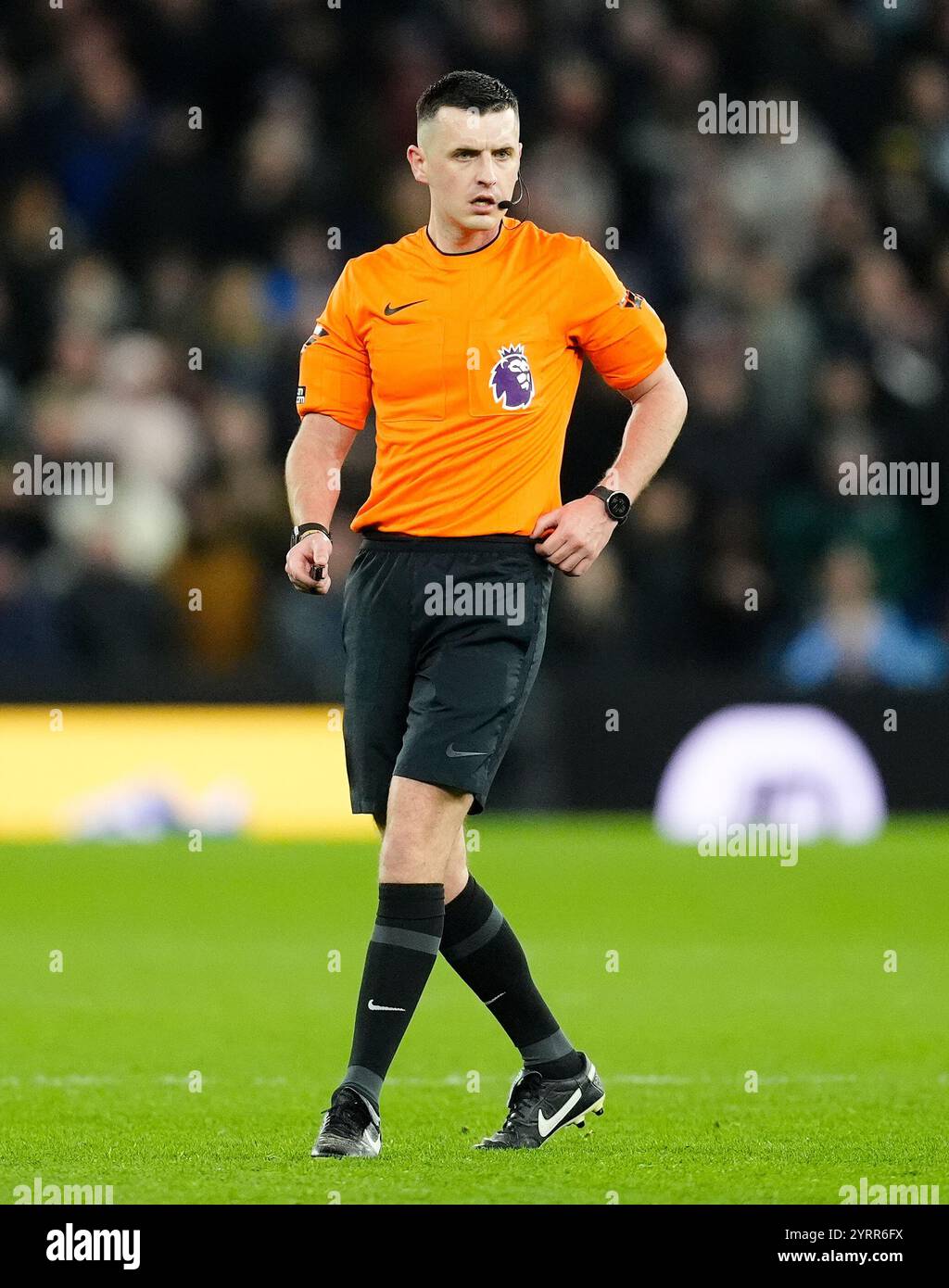 Referee Lewis Smith during the Premier League match at Villa Park ...