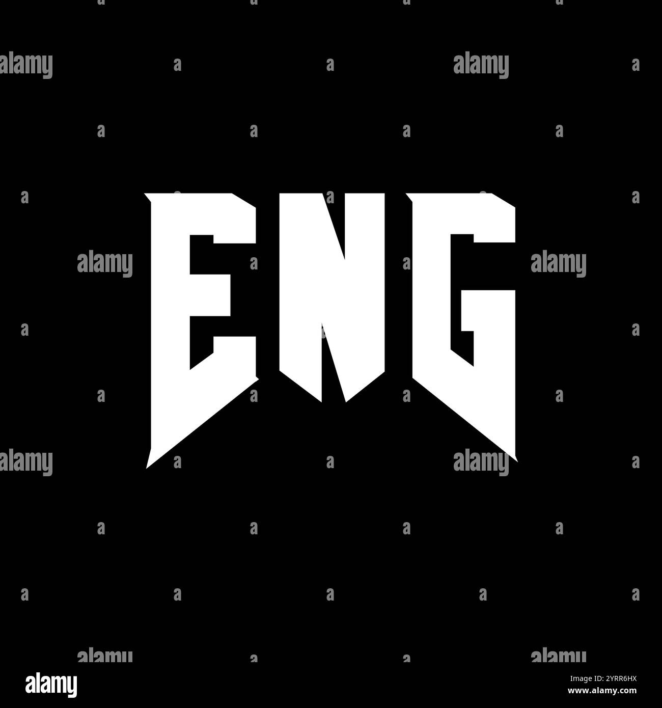ENG letter logo design for technology company. ENG logo design black ...