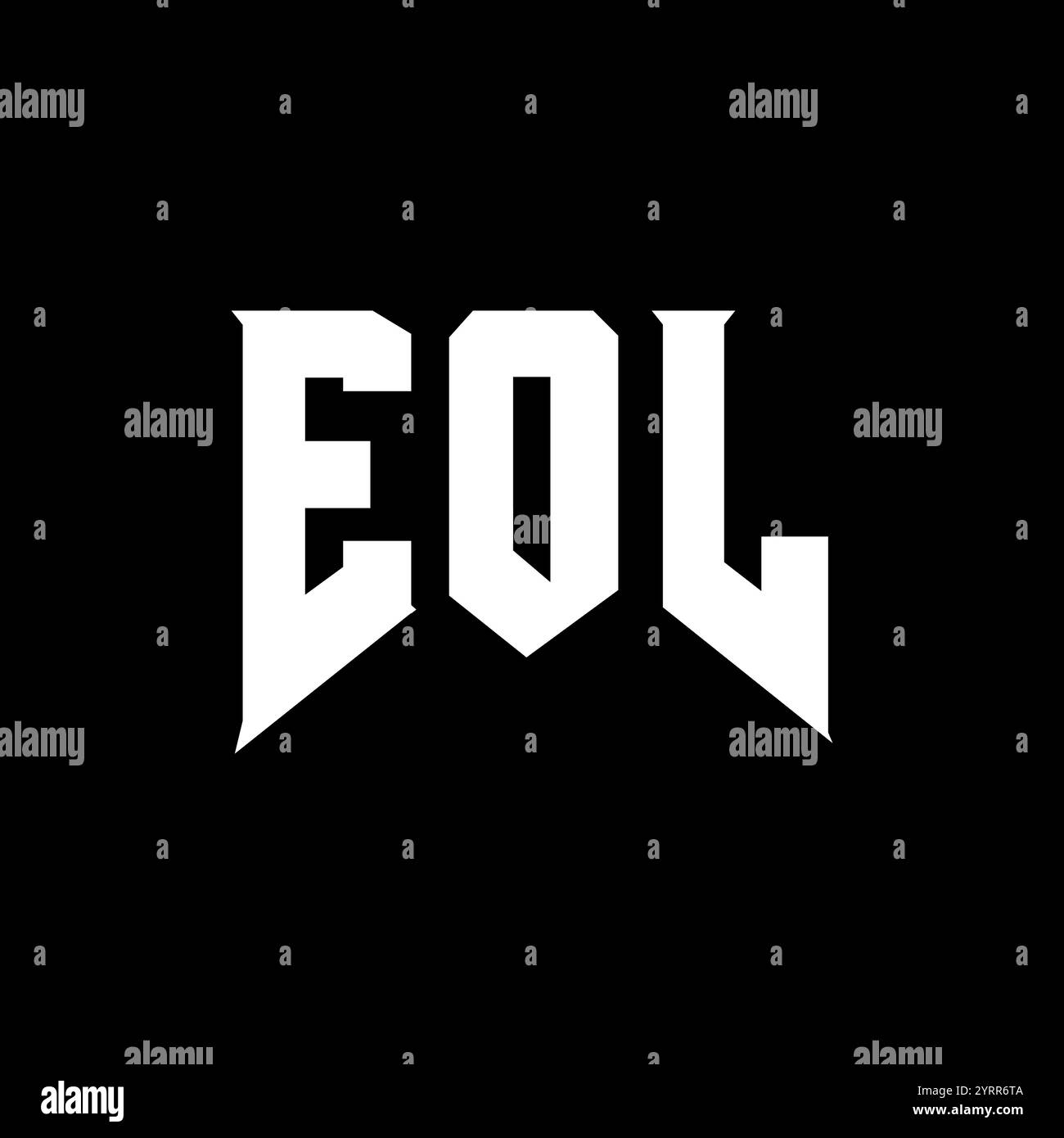 EOL letter logo design for technology company. EOL logo design black ...