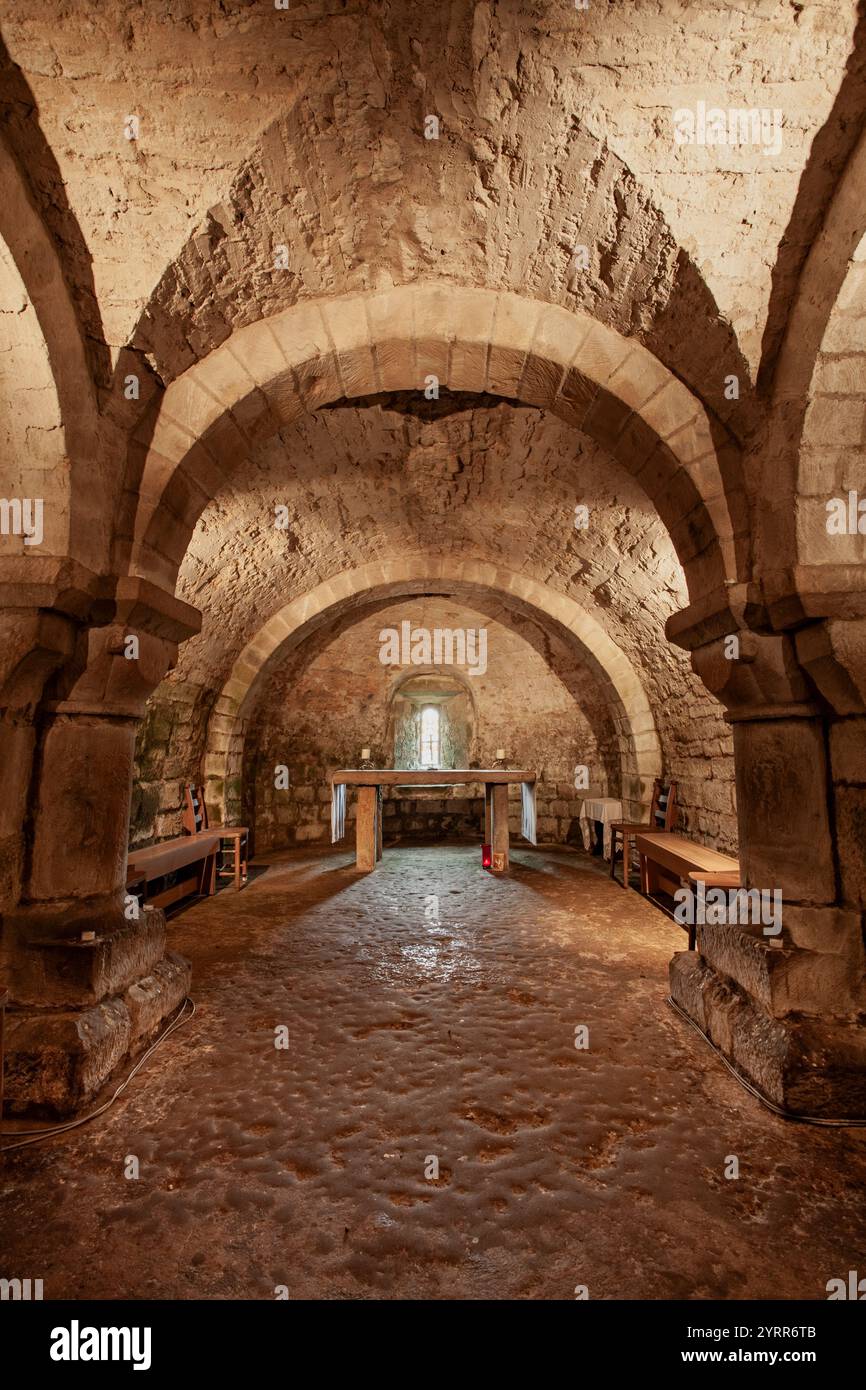 The Crypt below Lastingham Church, North York Moors Stock Photo - Alamy