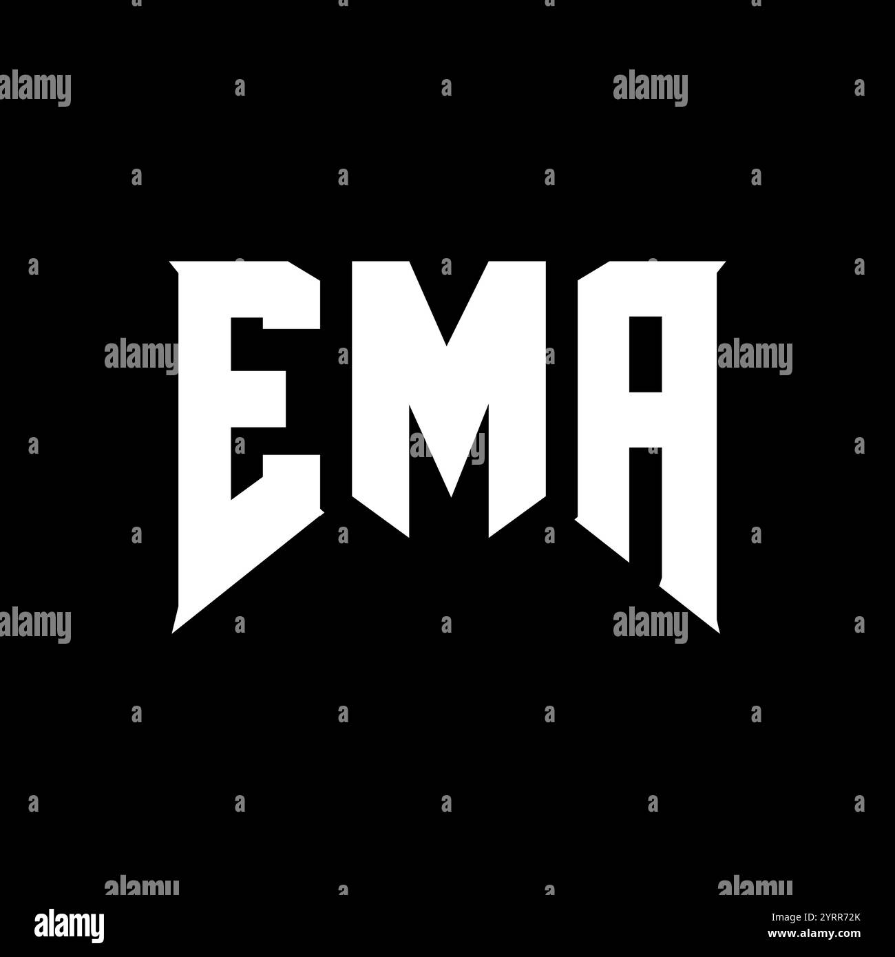EMA letter logo design for technology company. EMA logo design black ...