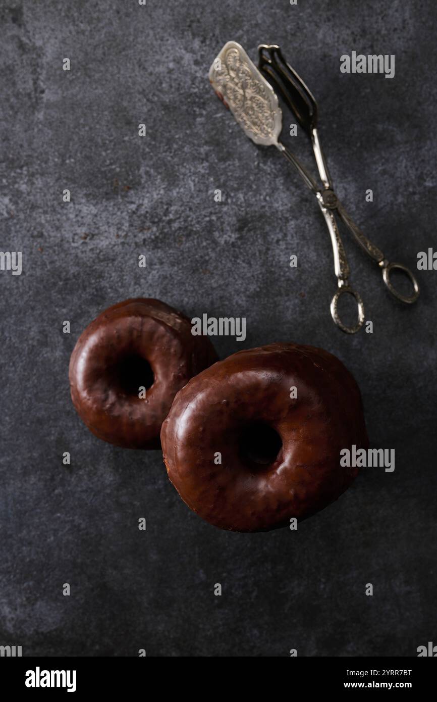 Overhead shot donuts on hi-res stock photography and images - Alamy