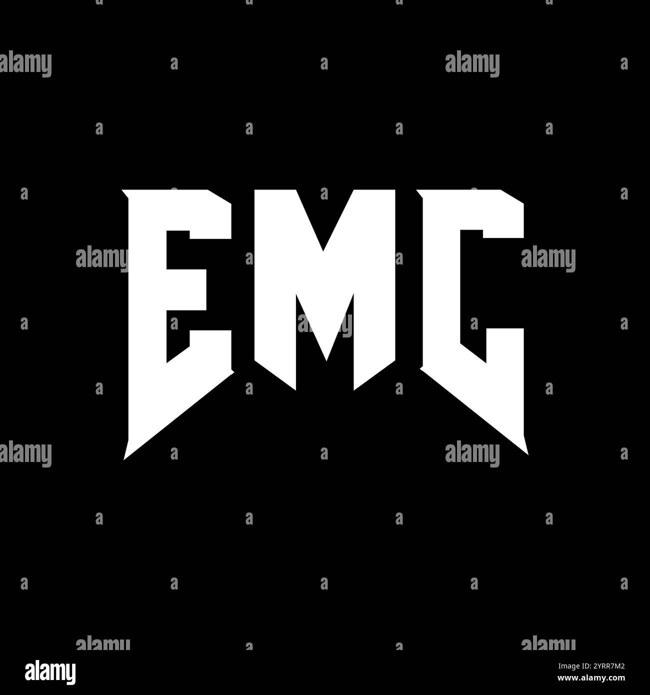 EMC letter logo design for technology company. EMC logo design black ...