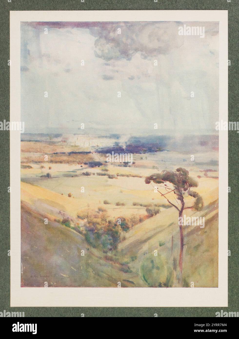 The Rain Cloud. Vintage artwork by Australian Painter Arthur Streeton ...