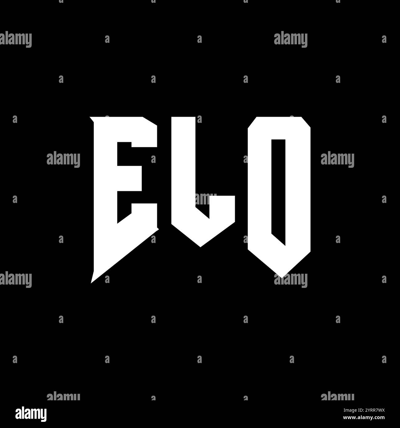 ELO letter logo design for technology company. ELO logo design black ...