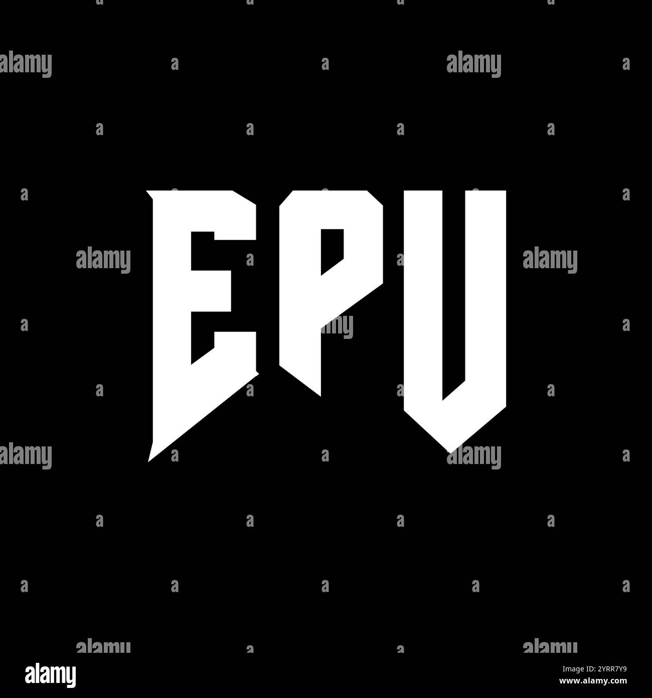 EPU letter logo design for technology company. EPU logo design black ...