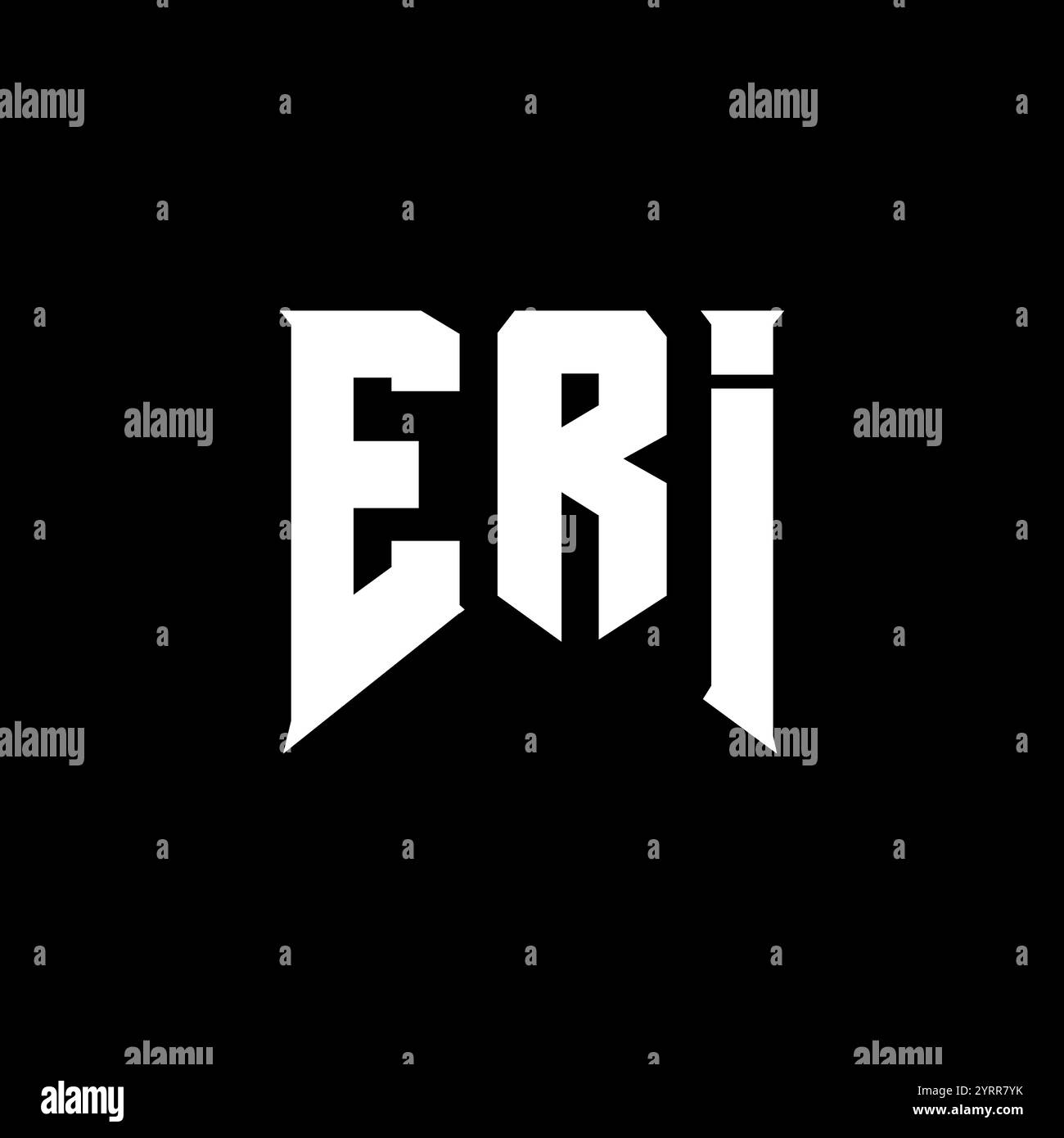 ERI letter logo design for technology company. ERI logo design black and white color combination ...