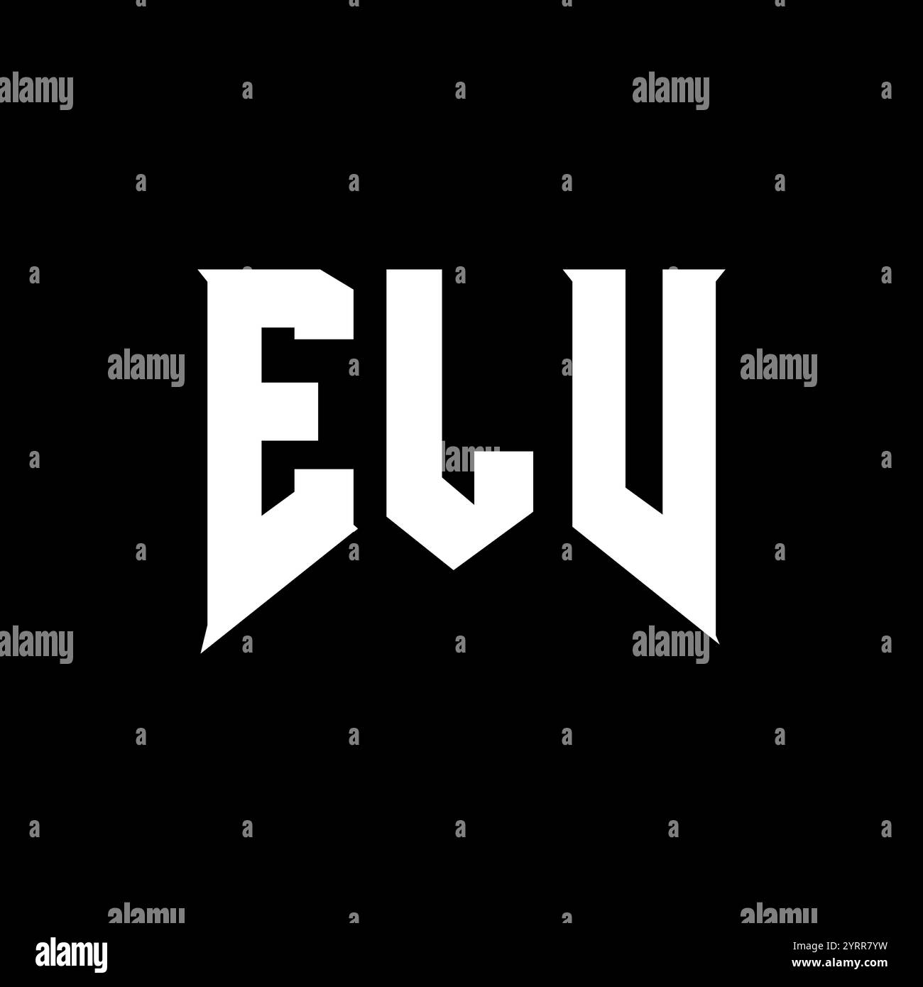 ELV letter logo design for technology company. ELV logo design black ...