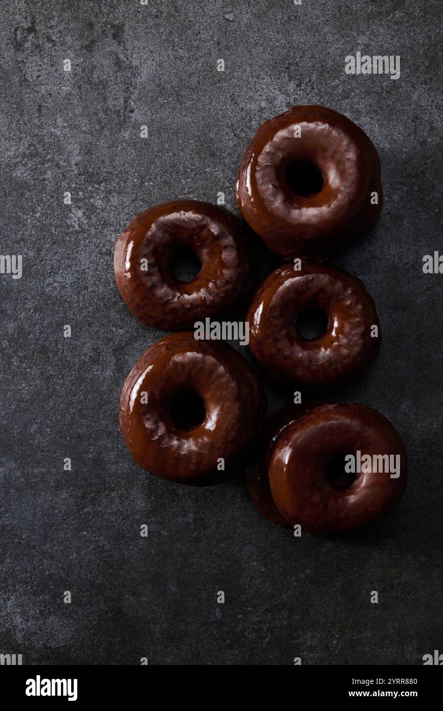 Overhead shot donuts on hi-res stock photography and images - Alamy