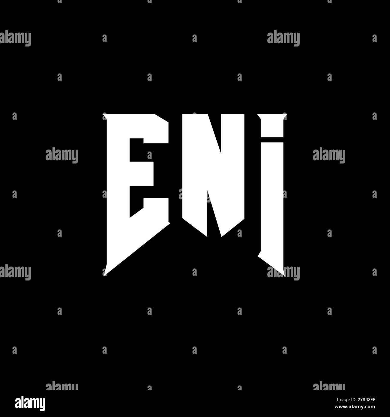 ENI letter logo design for technology company. ENI logo design black ...