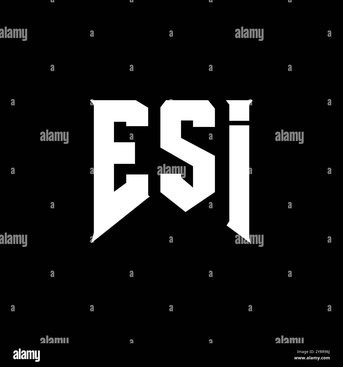 ESI letter logo design for technology company. ESI logo design black ...