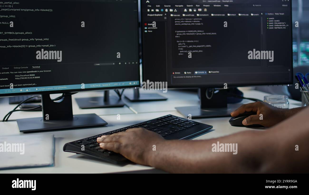 Data center programmers on hi-res stock photography and images - Alamy